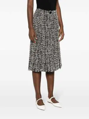 LANVIN Textured-finish Mid-rise Skirt