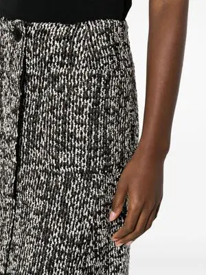 LANVIN Textured-finish Mid-rise Skirt