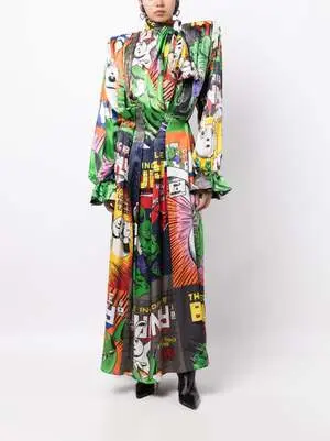 Natasha Zinko Comics-print Maxi Dress