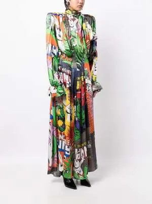Natasha Zinko Comics-print Maxi Dress