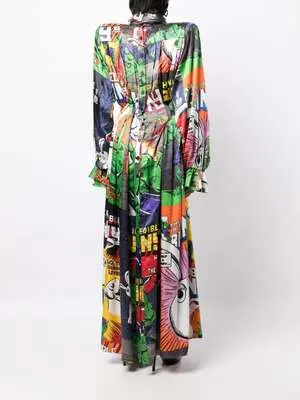 Natasha Zinko Comics-print Maxi Dress