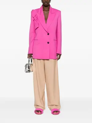 MSGM Bow-detail Double-breasted Blazer