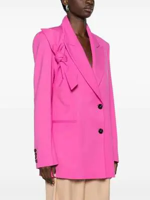 MSGM Bow-detail Double-breasted Blazer