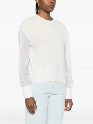 Peserico Sheer-sleeve Knitted Jumper