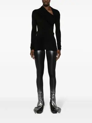 Rick Owens Metallic Flared Trousers