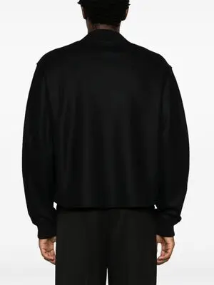 JIL SANDER Band-collar Wool Bomber Jacket