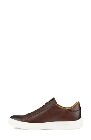 Ecco Street Tray Leather Sneaker - Cognac