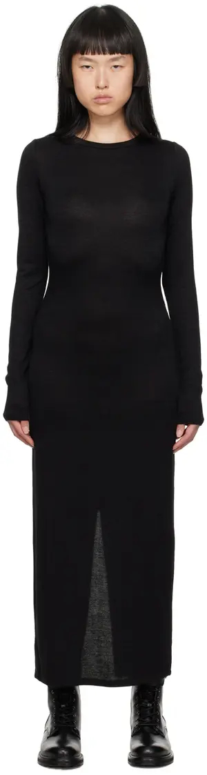 Rag & Bone Rag & Bone Black Crewneck Maxi Dress - Black