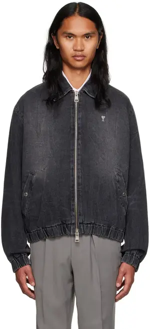 AMI Paris AMI Paris Black Ami De Cœur Denim Jacket Used Black/031
