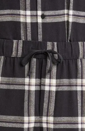 Nordstrom Plaid Flannel Pajamas - Black Scotty Plaid