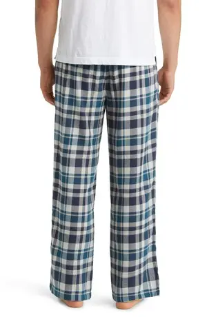 Nordstrom Flannel Pajama Pants - Blue Ceramic Tartan Plaid