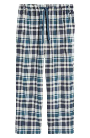 Nordstrom Flannel Pajama Pants - Blue Ceramic Tartan Plaid