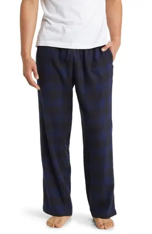Nordstrom Flannel Pajama Pants Navy Peacoat Love Plaid