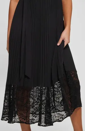 Guess Tiana Off-the-shoulder Lace Trim Dress