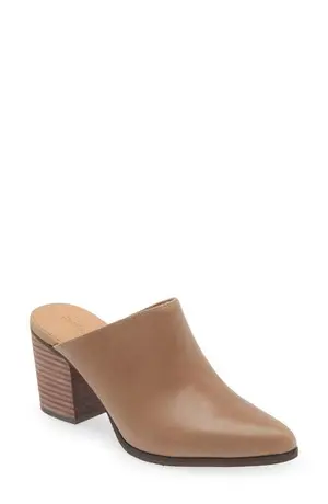 CHOCOLAT BLU Emery Leather Mule - Taupe Leather