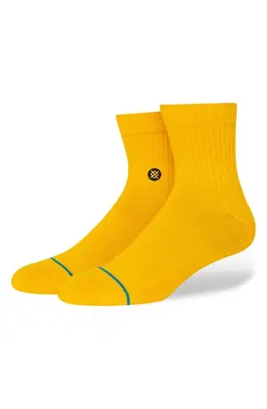 Stance Stance Icon Quarter Crew Socks Yellow