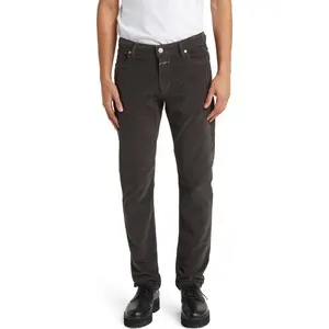 Closed Unity Slim-fit Cotton-blend Corduroy Pants - Charcoal