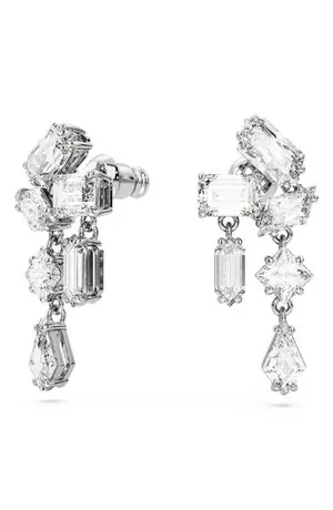 SWAROVSKI Mesmera Crystal Drop Earrings - Silver
