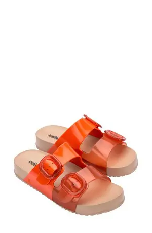 Melissa Cozy Buckle Slide Sandal - Beige/orange