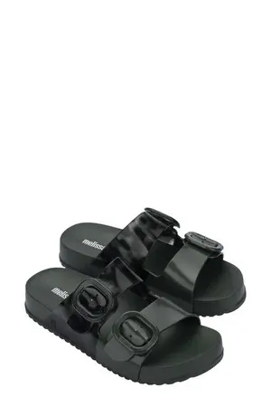 Melissa Melissa Cozy Buckle Slide Sandal Green/turtle