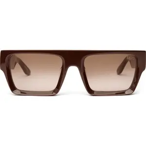 Dezi DEZI Slick 55mm Shield Sunglasses Chocolate / Siena Faded