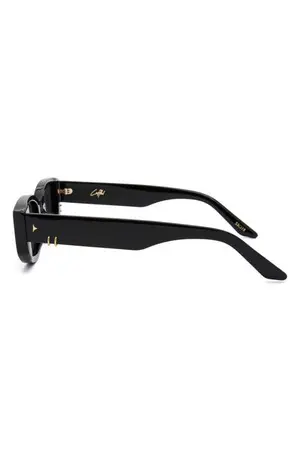 Dezi Cuffed Square Sunglasses - Black / Gold Midnight Smoke