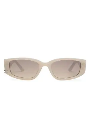 Dezi Cuffed Square Sunglasses - Limestone / Amber / Silver