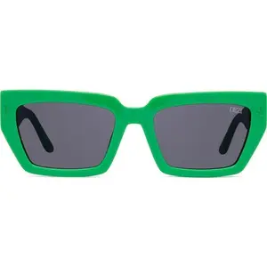 Dezi DEZI Switch Square Sunglasses Green/ Dark Smoke