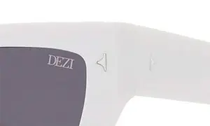Dezi Switch Square Sunglasses - White / Dark Smoke