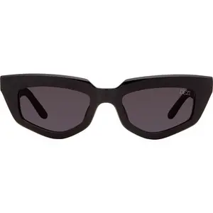 Dezi DEZI On Read 49mm Cat Eye Sunglasses Black / Dark Smoke