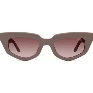 Dezi On Read 49mm Cat Eye Sunglasses - Matte Stone/terra Cotta