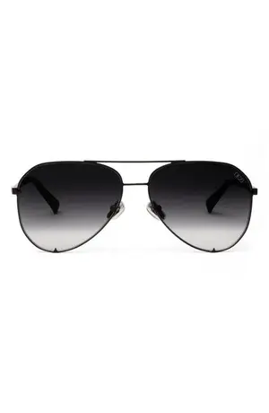 Dezi DEZI Blueprint Aviator Sunglasses Matte Black / Black Fade
