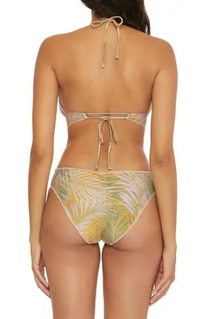 BECCA By Rebecca Virtue Bali Hai Metallic Halter Bikini Top