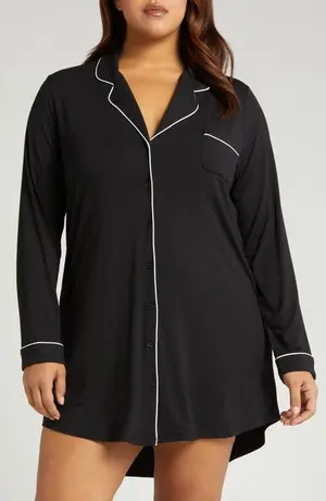 Nordstrom Moonlight Nightshirt - Black