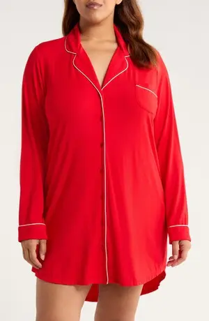 Nordstrom Moonlight Nightshirt - Red Barbados Cherry