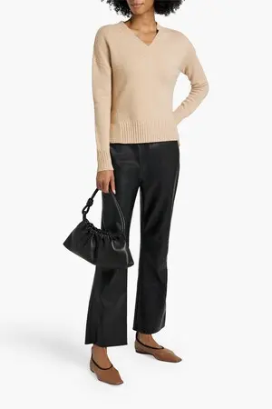 Max Mara Karub Faux Leather Flared Pants