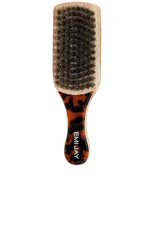 EMI JAY Mini Boar Bristle Brush In Brown - Tortoise