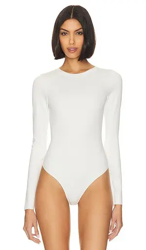 Good American Sculpting Crew Bodysuit - White001