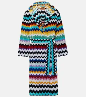 Missoni Cyrus Zigzag Cotton Terry Bathrobe - Multicoloured