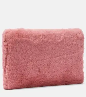 Max Mara Alpaca, Wool, And Silk Teddy Clutch - Pink