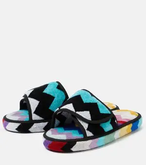 Missoni Cyrus Zigzag Terry Slides - Multicoloured