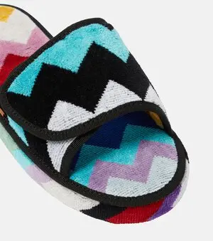 Missoni Cyrus Zigzag Terry Slides - Multicoloured