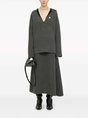 JIL SANDER Sailor Collar Knitted Top