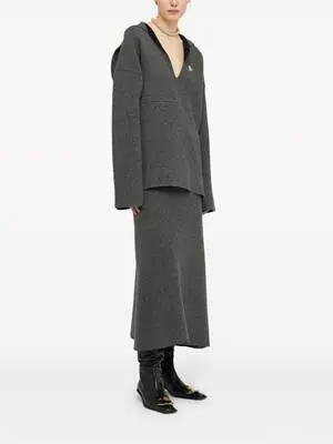 JIL SANDER Sailor Collar Knitted Top