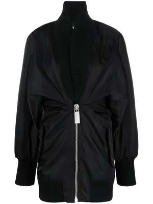 Off-White Puff-sleeve Zipped Minidress