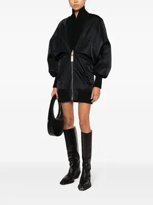Off-White Puff-sleeve Zipped Minidress