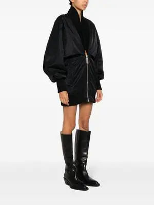 Off-White Puff-sleeve Zipped Minidress