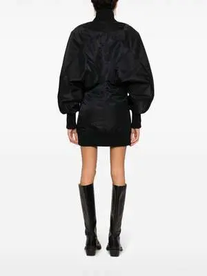 Off-White Puff-sleeve Zipped Minidress