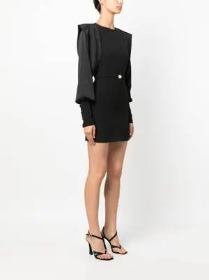Just Cavalli Draped-sleeve Mini Dress