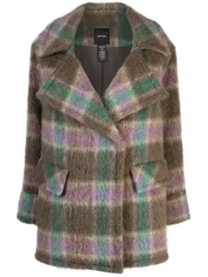 Smythe Plaid Check Double-breasted Coat